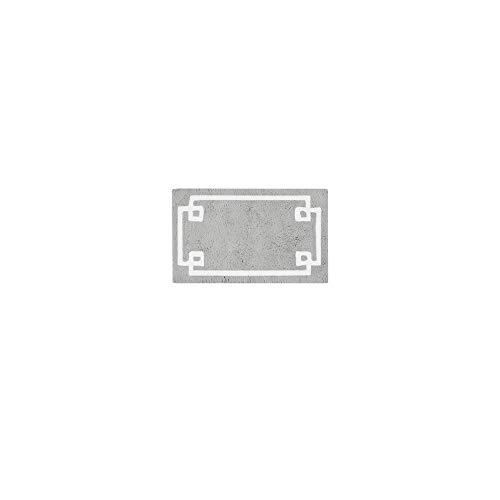 Madison Park Evan Cotton Tufted Washable Bath Mat , Luxury Solid Bathroom Rugs , 20" x 30" , Grey