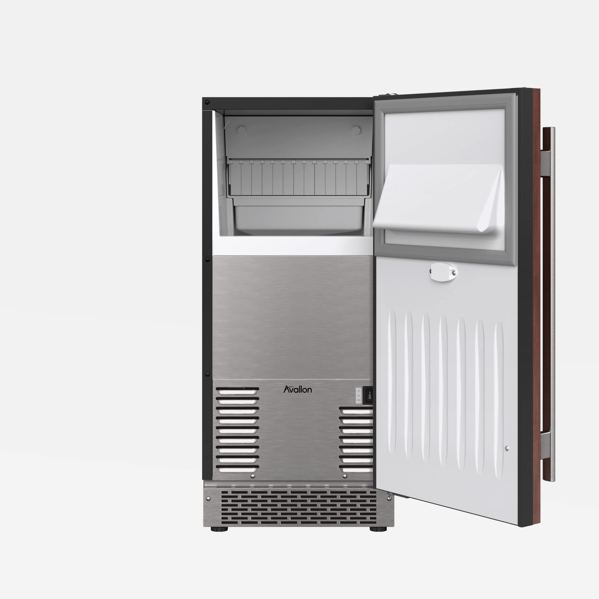 Avallon AIMG151PSSIRH 15 Inch Wide 26 Lbs. Built-In/Free Standing Ice Maker with 56 Lbs. Daily Ice Production and Factory Installed Pump