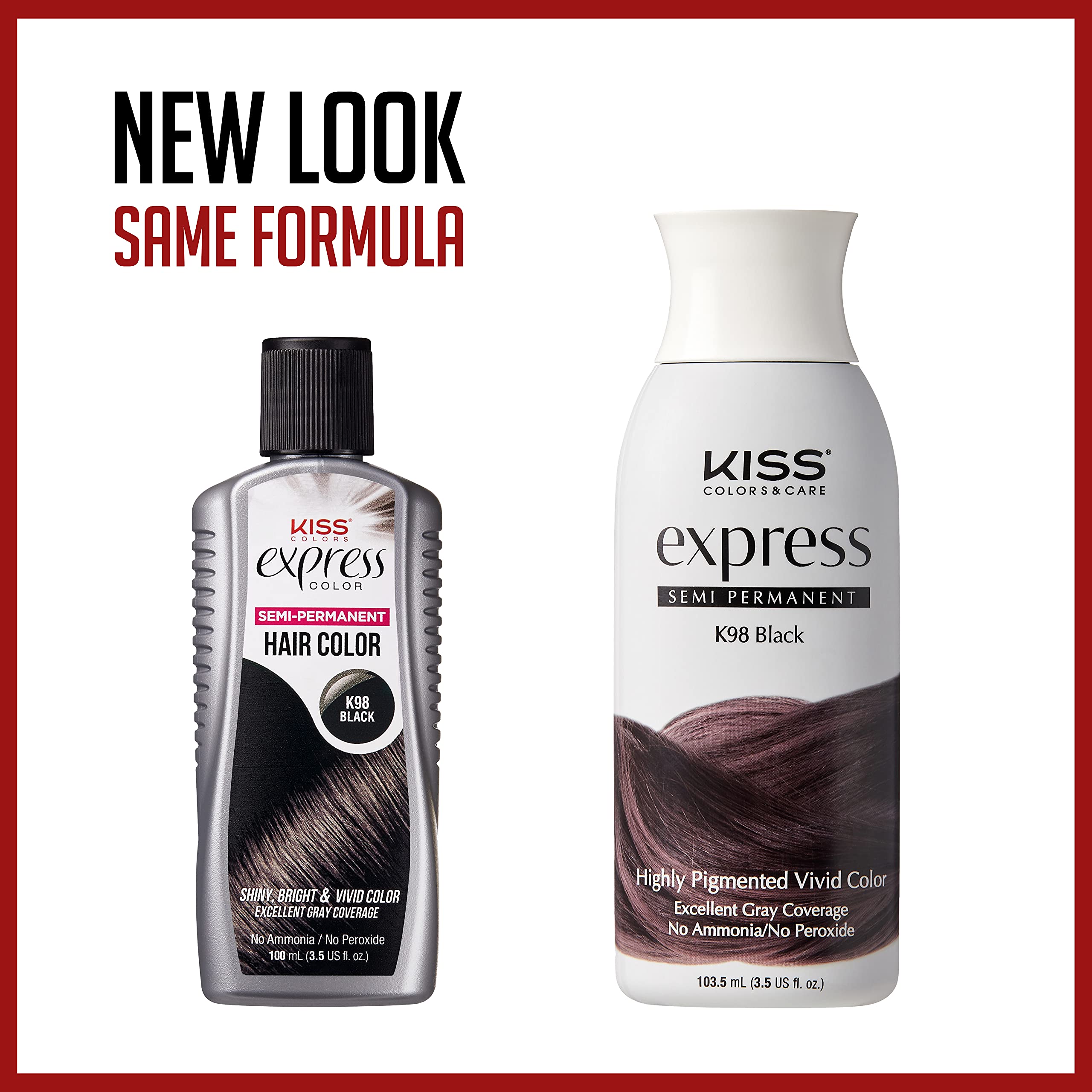 Kiss Express Semi-Permanent Hair Color 100mL (3.5 US fl.oz) (1 Count, Platinum)