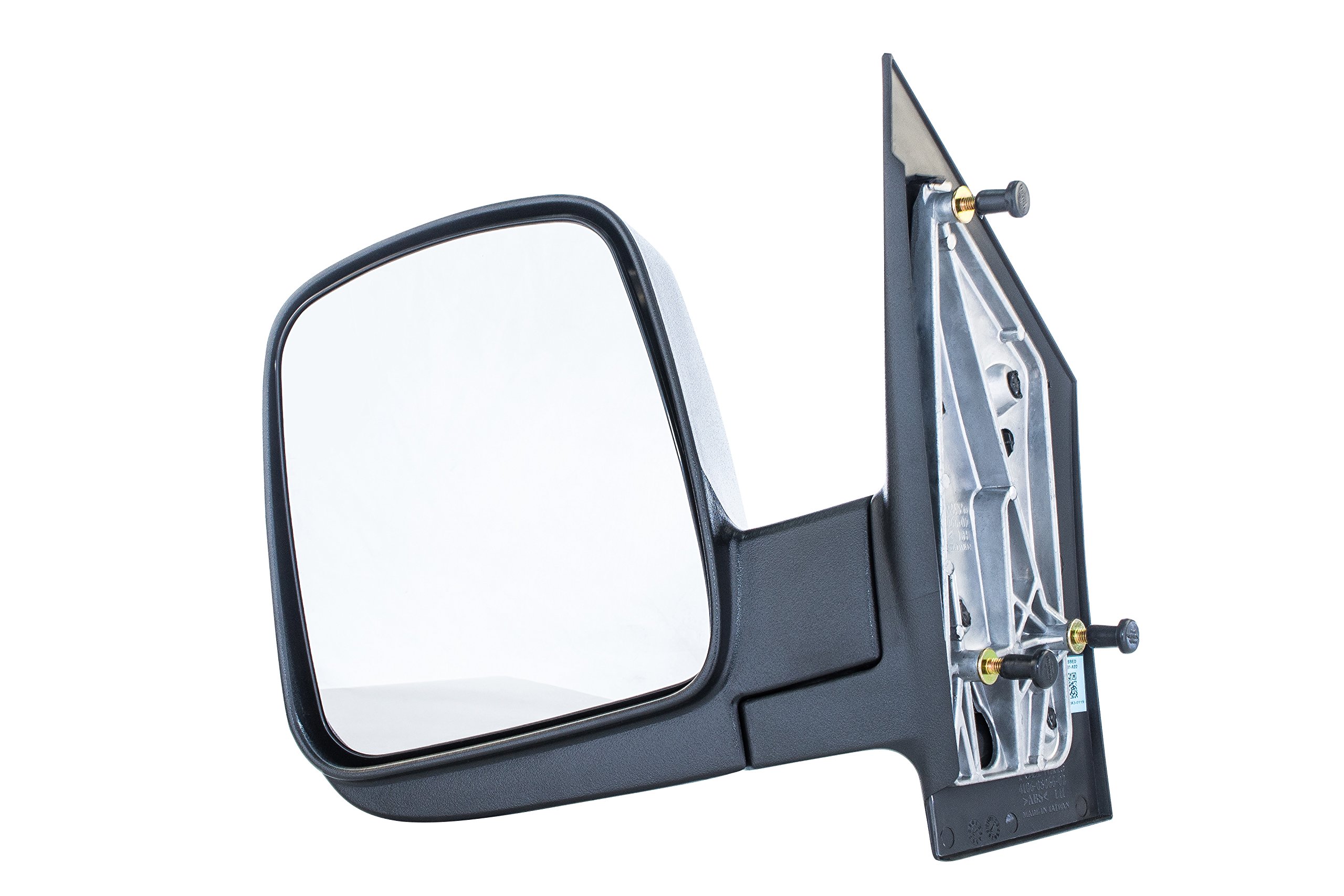 Dependable Direct Driver Side Mirror for Chevy Express, GMC Savana (03 04 05 06 07 08 09 10 11 12 13 14 15 16 17) Textured Non-Heated Folding Left Outside Rear View Replacement Door Mirror - GM1320284