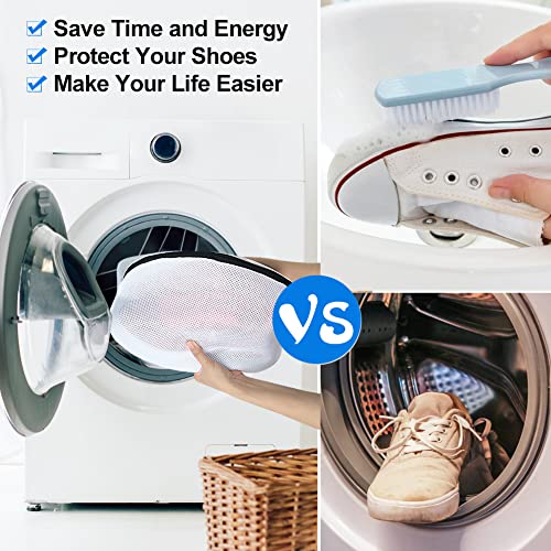 Vivifying Shoe Washing Bag, Set of 3 Mesh Shoe Laundry Bags with Zip Closure for Sneakers, Running Shoes, Socks, Bras