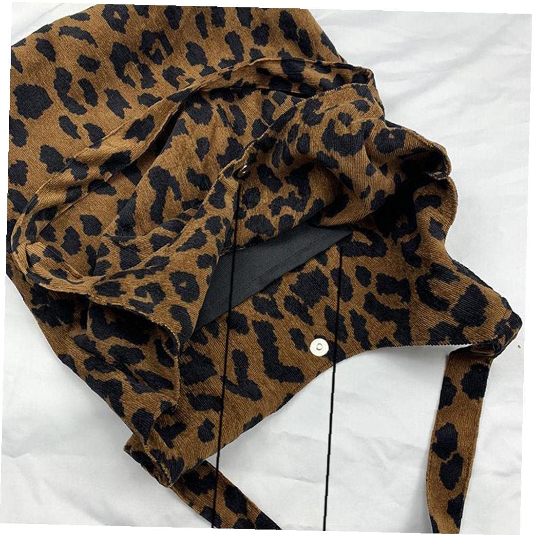 Froiny Leopard Printed Shoulder Bag Soft Large Tote Purse Handbag Travel Satchel Shopping Bag for Women