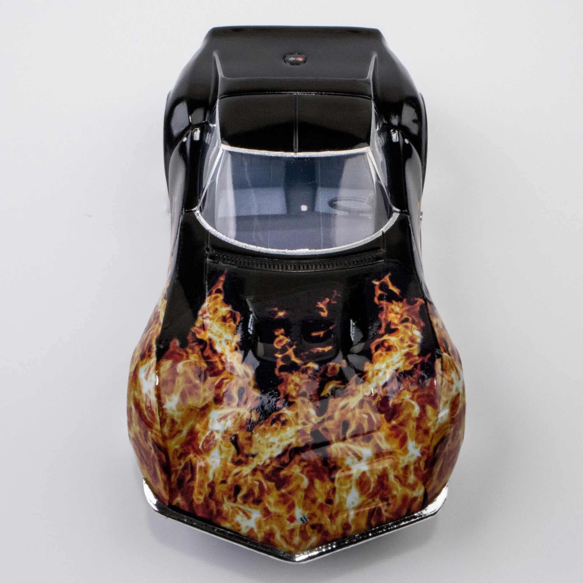AFX/Racemasters 1968 Corvette L88 Black/Flame AFX22051 HO Slot Racing Cars