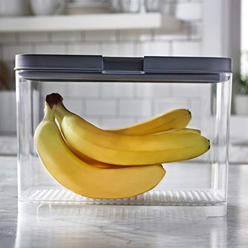 Rubbermaid FreshWorks Countertop Food Storage Produce Saver, Banana, Single, Clear/Grey