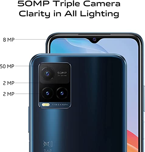 vivo Y20s, 4+128GB, 6.51 Inch HD+ Display, Side Fingerprint and Face Wake, 5000mAh Battery, AI Triple Macro Camera, Sim Free Smartphone, Dual Sim International Model (Obsidian Black)