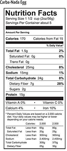 Al Dente Carba-Nada Egg Fettuccine 10 Ounce (Pack of 1) Bag