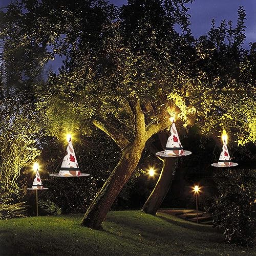 EVANEM Nature Hedgehog 2 Pcs Halloween Witch Hats With Led Lights Halloween Decorations Hat For Women Glowing Witch Hat