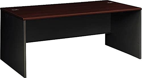 Hon 38934Ns 38000 Series Desk Shell, 72W X 36D X 29-1/2H, Mahogany/Charcoal