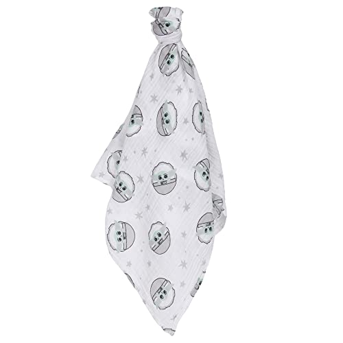 Lambs & Ivy Star Wars Baby Yoda/The Child Swaddle Blanket & Lovey Gift Set