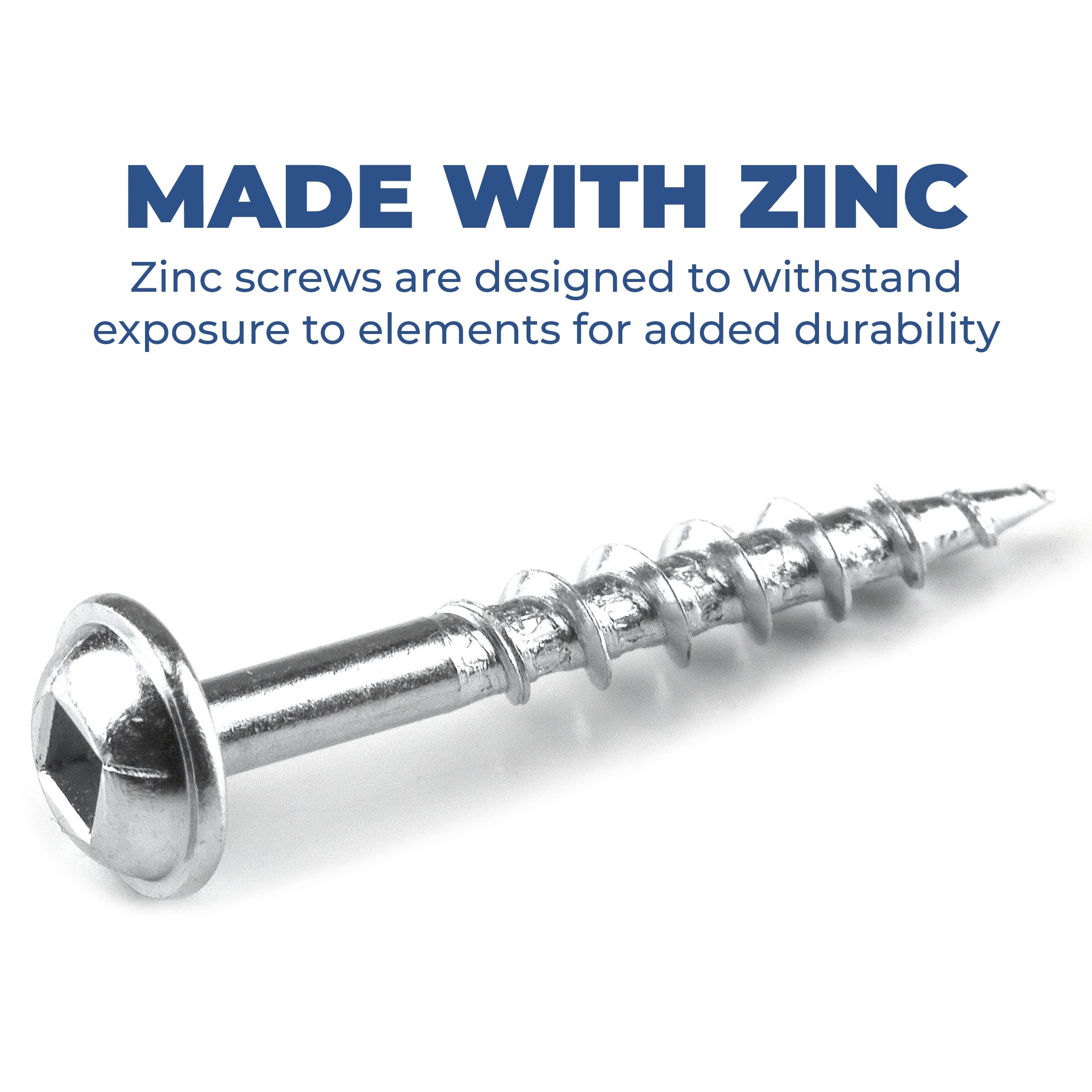 Kreg SML-C125-250 Zinc Pocket Screw - 1 1/4 Inch #8 Coarse Thread - Maxi-Loc Head - 250 Count