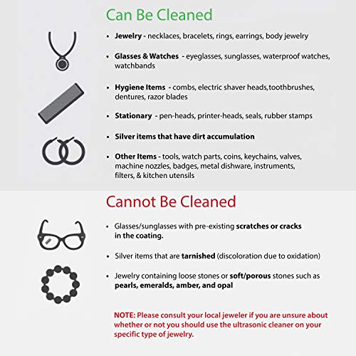 Magnasonic Professional Ultrasonic Jewelry Cleaner Machine for Cleaning Eyeglasses, Watches, Rings, Necklaces, Coins, Razors, Dentures, Combs, Tools, Parts, Instruments (CD2800)