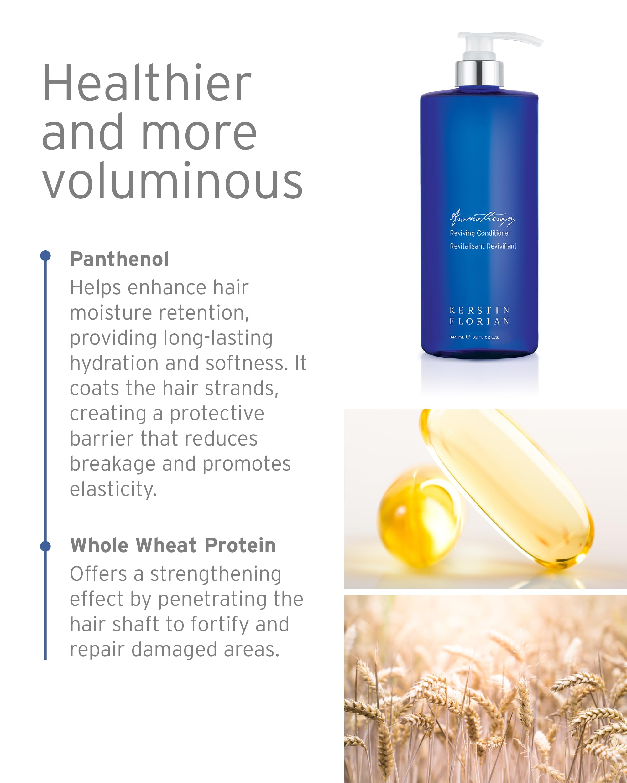Kerstin Florian Reviving Conditioner | Lightweight Moisturizing Treatment for All Hair Types (13.5 fl oz)