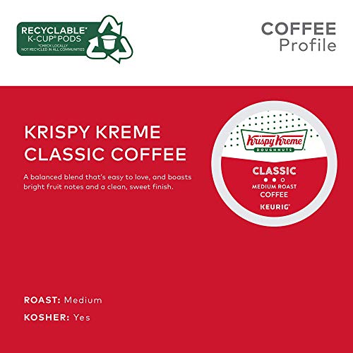 Krispy Kreme Classic, Single-Serve Keurig K-Cup Pods, Medium Roast Coffee, 96 Count