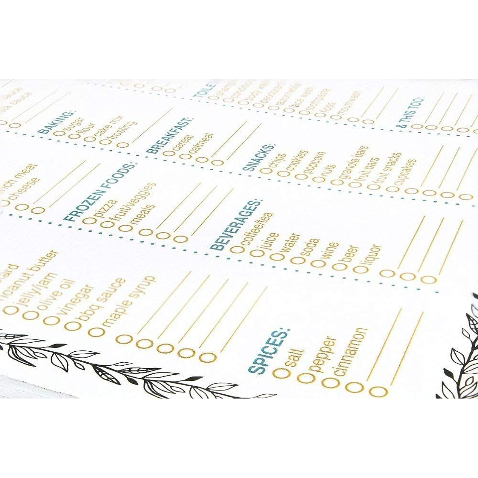 Magnetic Grocery List Pad for Fridge (100 Sheets, 9.25 x 6.25 In, 2 Pack)