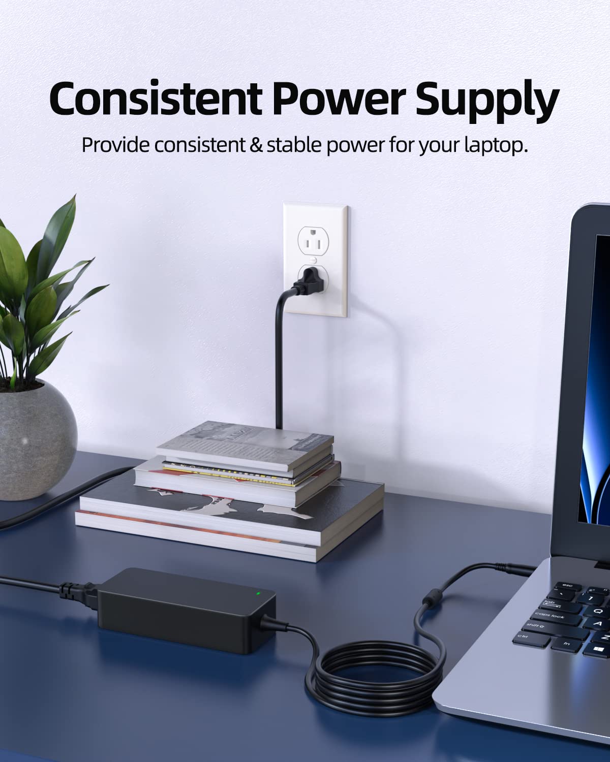 90W 65W AC Adapter Fit for Dell Latitude Laptop Charger, Fit for All Dell Latitude Series Round Connectors 19.5V 4.62A