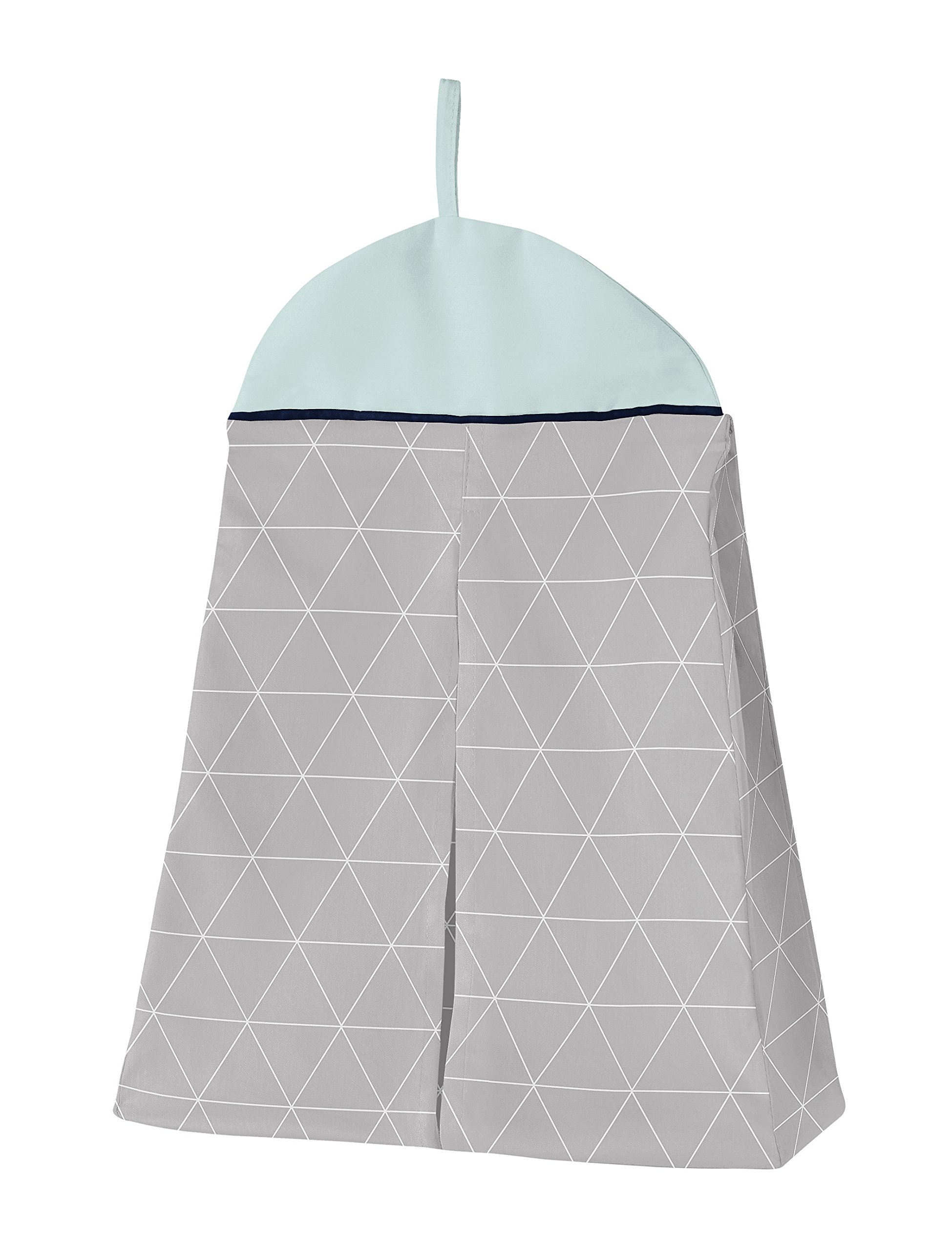 Sweet Jojo Designs 4 pc. Navy Blue, Aqua and Grey Aztec Mountains Baby Boy or Girl Unisex Crib Bedding Set Without Bumper