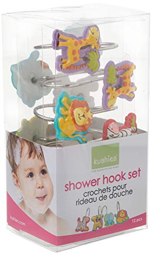 Kushies Baby Jungle Themed Shower Hooks 12 Pieces