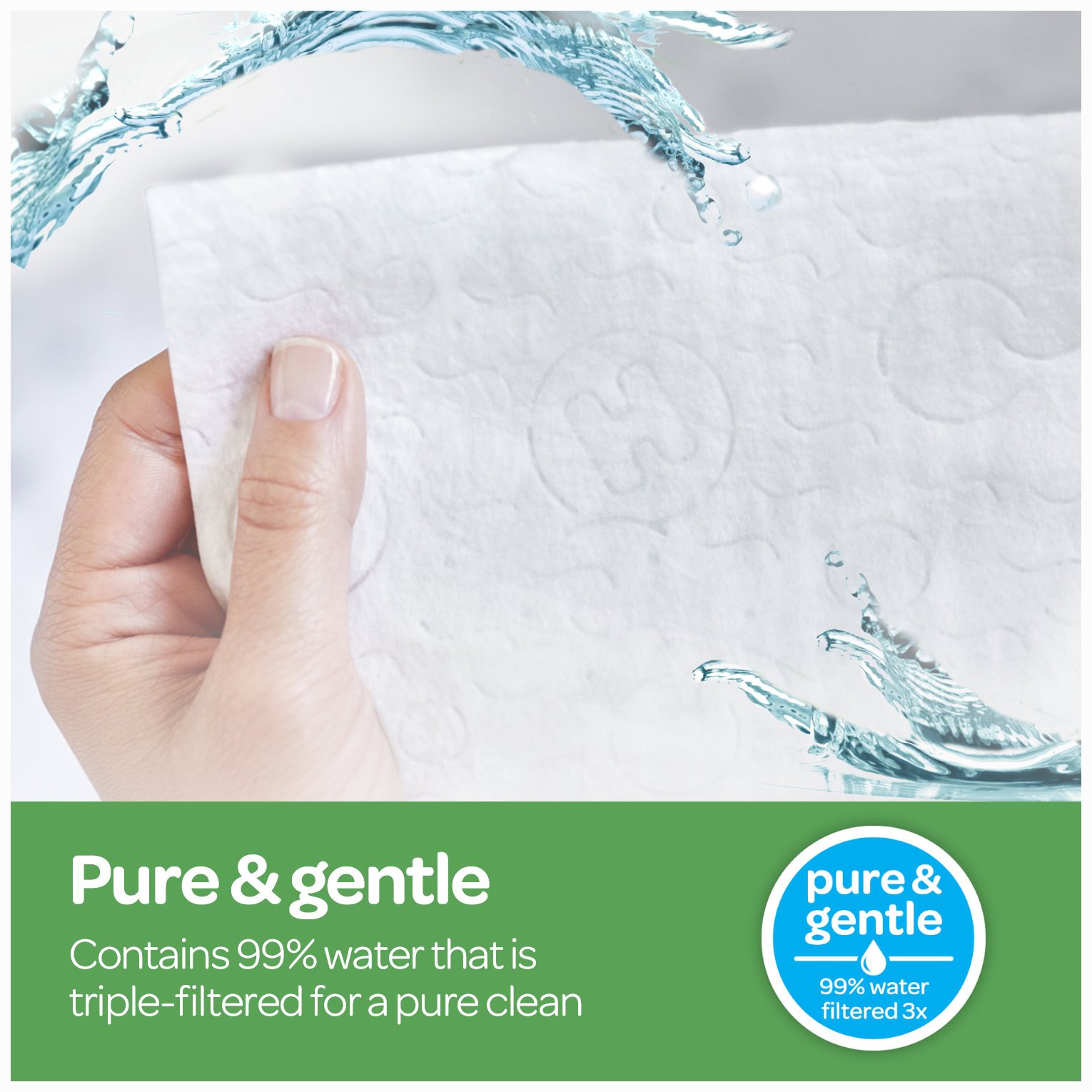 HUGGIES Natural Care Unscented Baby Wipes, Sensitive, Water-Based, 2 Refill Packs, 368 Count Total
