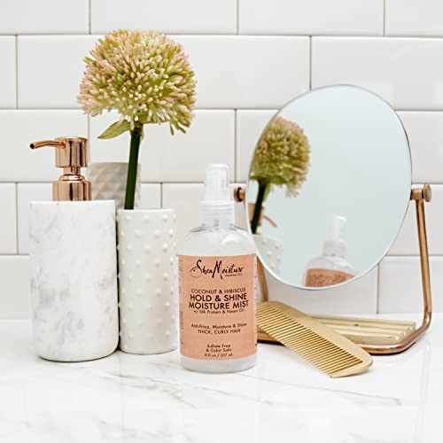 SheaMoisture Curly Hair Products, Coconut & Hibiscus Bundle Includes Frizz Free Curl Mousse 7.5 Fl Oz, Curl Enhancing Smoothie 12 Oz, Hold & Shine Moisture Mist 8 Fl Oz, Hair Styling Products