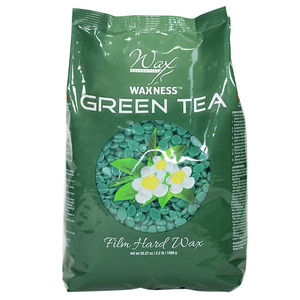 Waxness Wax Necessities Film Hard Wax Beads Green Tea 2.2 Pound