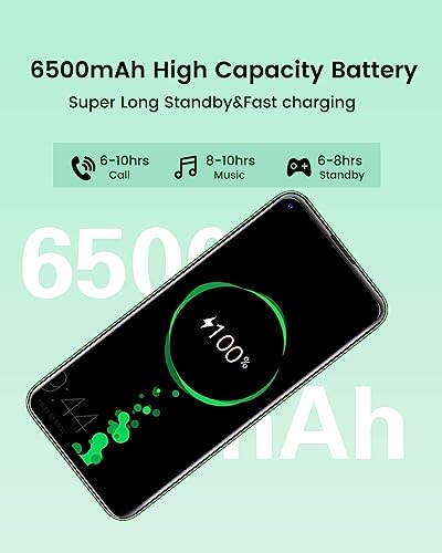 SANSHREUNI C21 Pro Android 12 5G Unlocked Smartphone, 6.8" HD Screen Unlocked Cell Phone, 4GB+256GB, 108MP Main Camera 6500mAH Battery Dual Analog Face/Fingerprint ID OTG