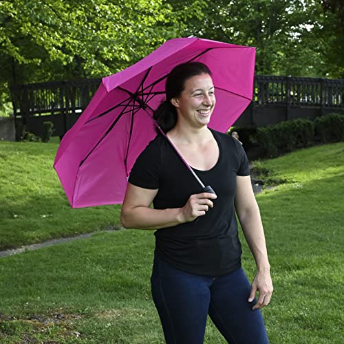 ShedRain Umbrellas Rain Essentials Manual Compact, Hot Pink, One Size