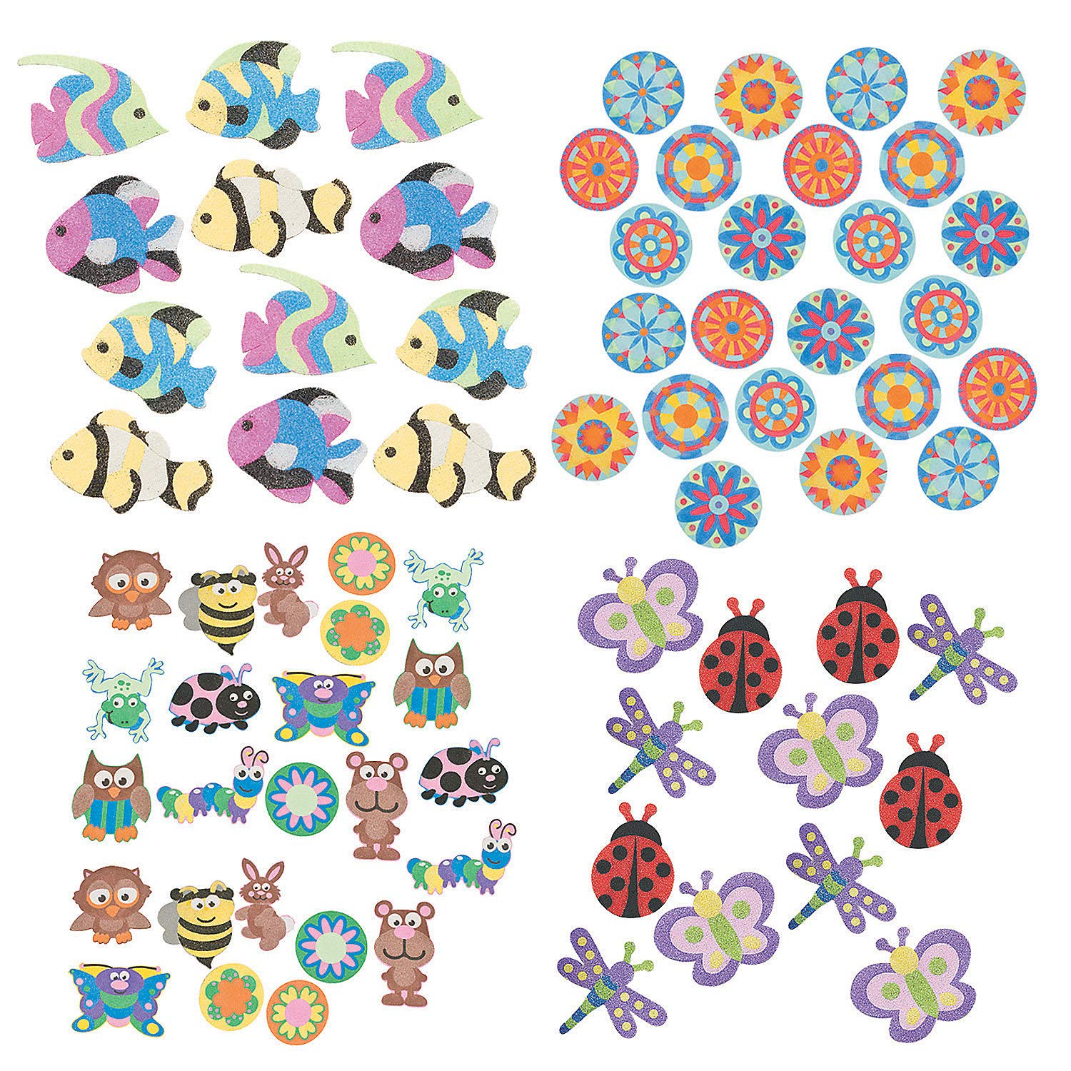 Fun Express Sand Art Boredom Buster Kit - Craft Supplies - 72 Pieces