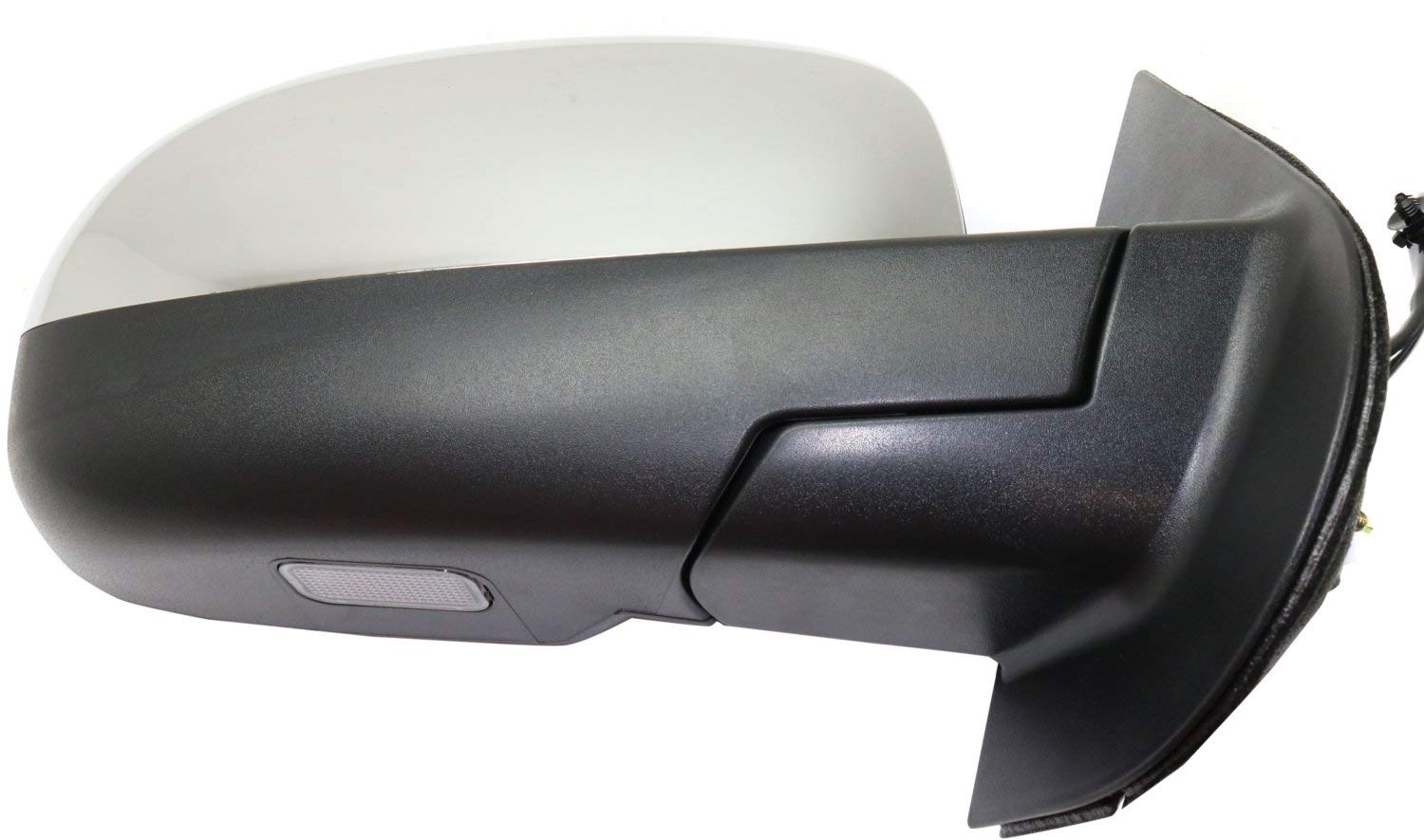 Kool Vue Left & Right Power Heated Mirrors for Chevrolet Silverado 1500 Cadillac Escalade 2009-2014 Power Fold With Signal Light, Memory & Puddle Lamp Chrome without Marker Light; without Spotlight
