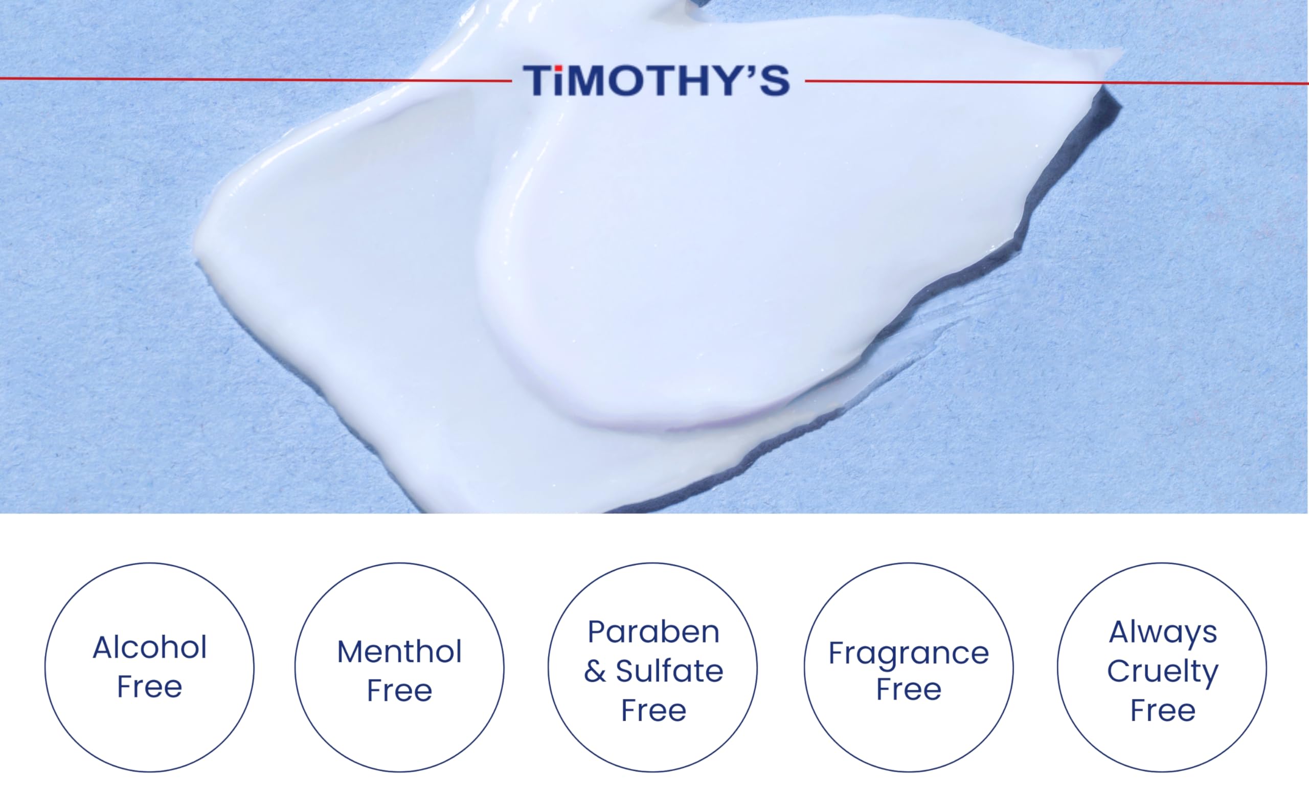 Timothy's Unscented Shave Cream 6 ounce Sensitive Skin, Fragrance Free, Alcohol Free, Paraben Free