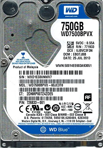 Western Digital Blue WD7500BPVX 750 GB Hard Drive - 2.5 Internal - SATA