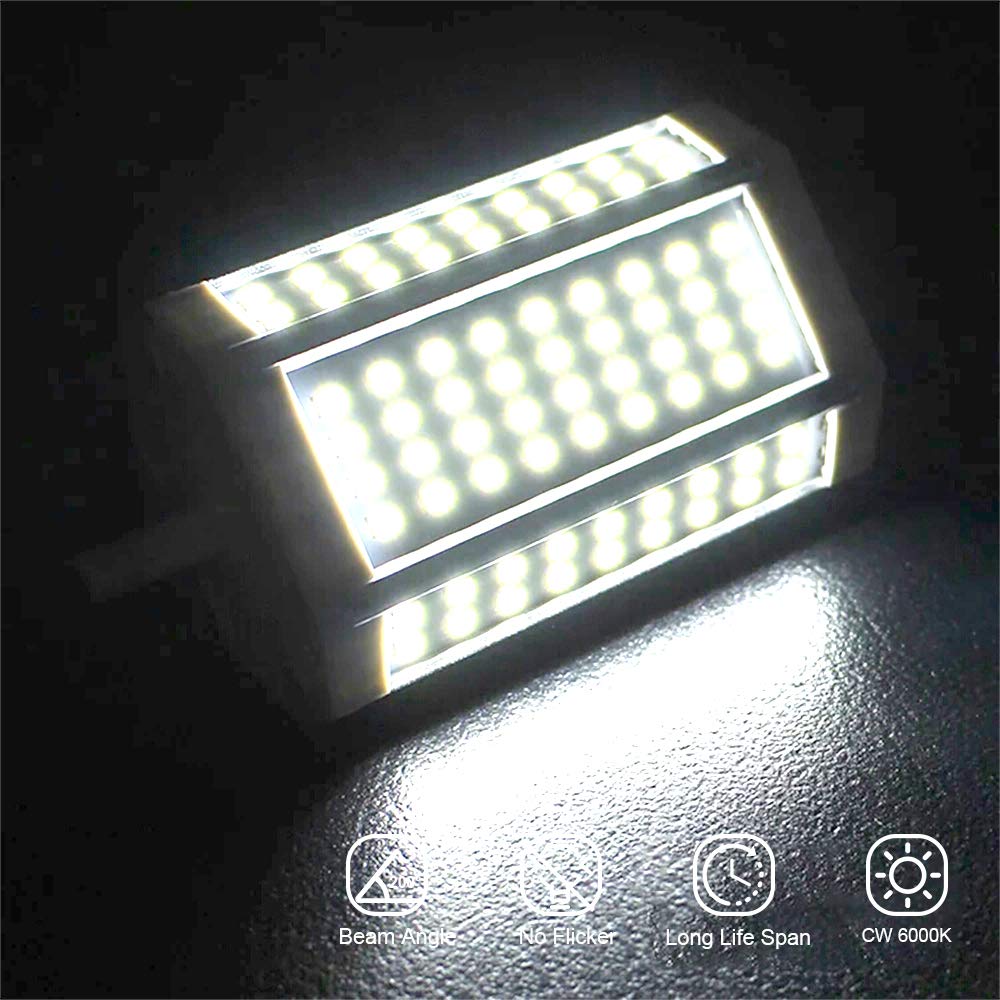 Bonlux R7S LED Light Bulb 118mm, 25W J118 Double Ended LED Bulbs 120V J Type R7S LED Floodlight 200W Halogen Bulb Replacement Daylight 6000K for Floor Lamp, Security Light (2-Pack)