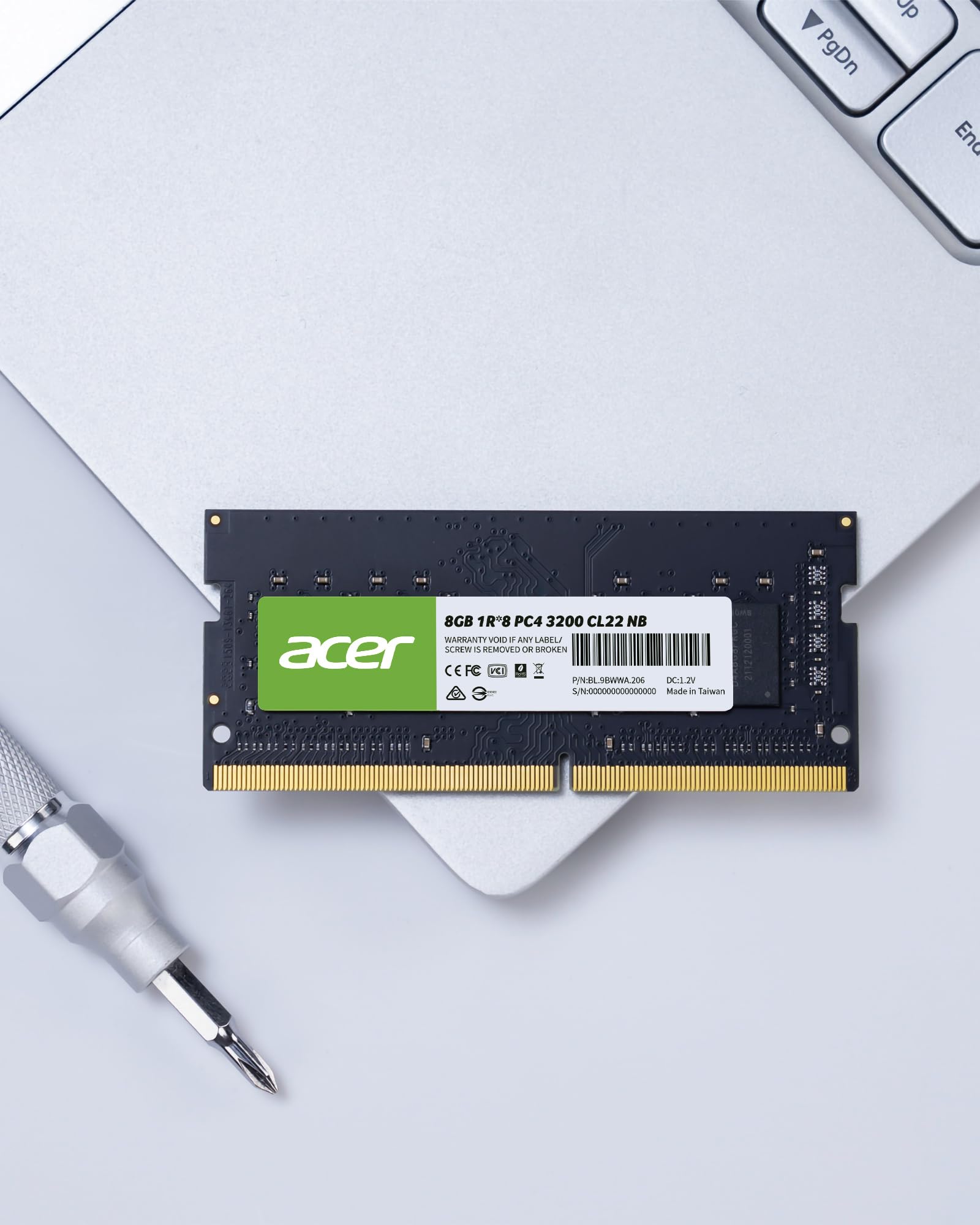 Acer SD100 8GB RAM DDR4 (1x8GB) Laptop Ram 3200 MHz SODIMM PC4-2500 CL22 Memory 1.2v - BL.9BWWA.206