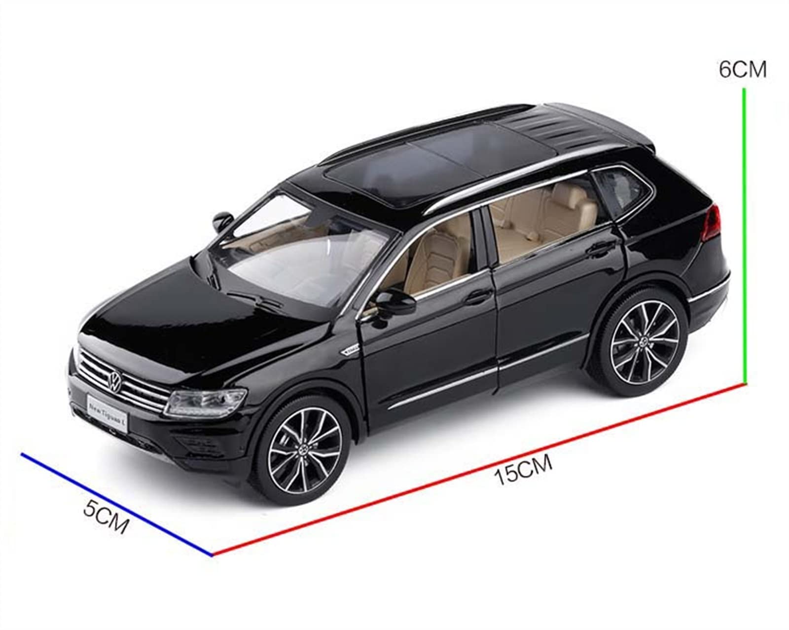 APLIQE Scale Model Vehicles for Alloy Pullback Car High Imitation Tiguan L Car Model Door Music Children's Toys 1:32 Sophisticated Gift Choice