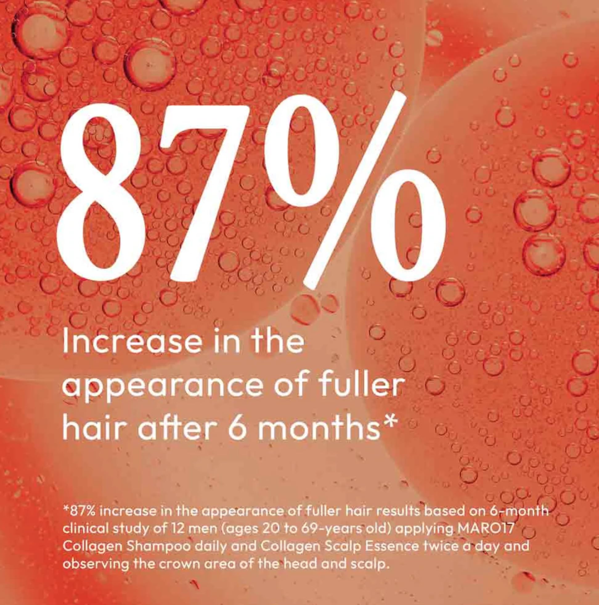 MARO17 MARO17 Collagen Shampoo Perfect Wash - Mens Shampoo for Hair Growth and Volume - Cleanses Dirt and Unnecessary Sebum - Sulfate Free + DHT Blocker and Collagen for Thicker Hair - Gifts for Men