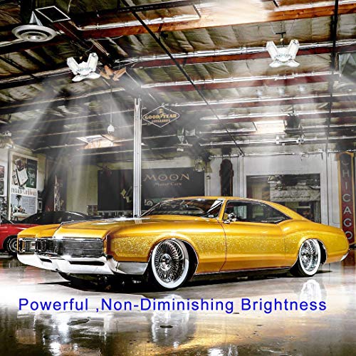 AIFOCUS Upgraded 150W Transparent Garage Light Four Leaf Led Garage Light Led Garage Ceiling Lights Garage Light Bulb for Garage Workshop,Warehouse, Barn,Basement.