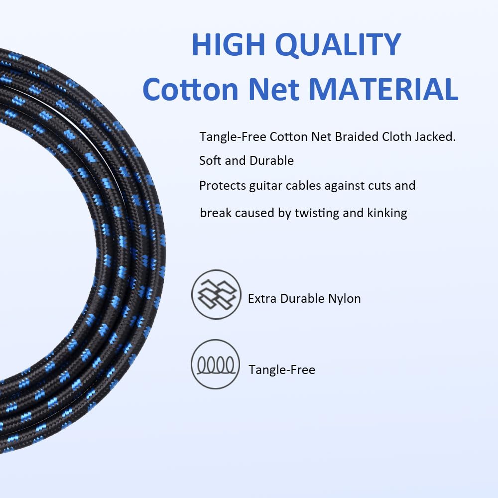 DREMAKE XLR Mic Cable, 33 Foot Balanced XLR 3Pin Male to Female Microphone Patch Cable for Live Sound & Stage, Studio Harmonizer, Mixing Board, Patch Bay, Preamp, Speaker System - Black/Blue Tweed