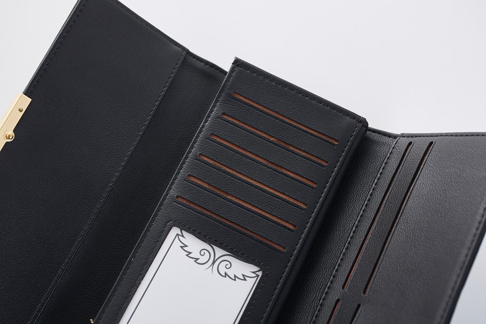 CYANB Soft Leather Trifold Multi Card Holder Wallet, Elegant Clutch Long Purse for Women Ladies