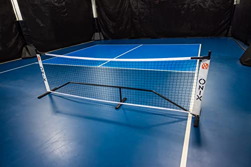 Onix Pickleball 2-in-1 Regulation-Size Portable Net and Practice Net Set Includes Carrying Case with Wheels