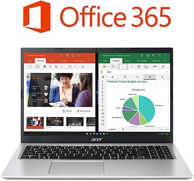 acer 2023 Aspire 1 Slim Laptop for Student & Business, 15.6" FHD Display, Intel Celeron N4500 Processor, 16GB RAM, 128GB eMMC, 1-Year Microsoft 365 Personal Subscription, Win 11 Home S Mode