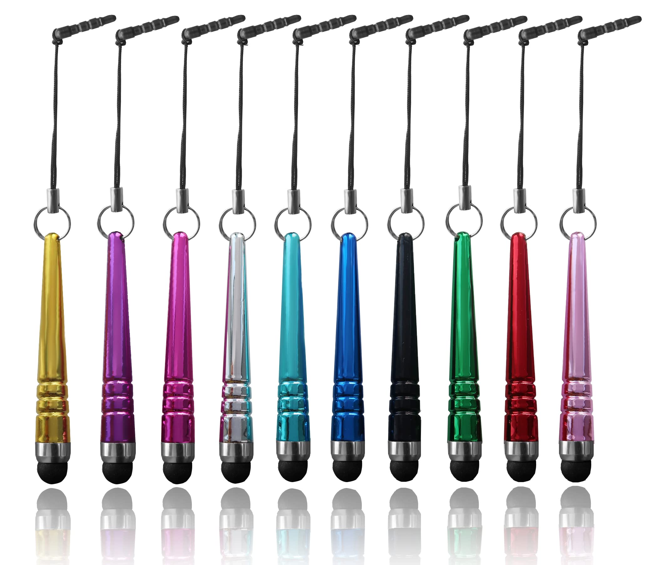 IC ICLOVER 10PCS Sharp Short Touch Screen Pen, Mini Stylus Pen with 3.5mm Jack Connector for iPhone 14/13/12/11/PRO/Max/PRO/Max/SE2/X/XS MAX, iPad Pro/Air/Mini, iPod, Kindle, Samsung S21/S20+/Note 20