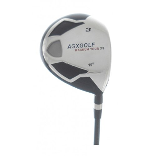 AGXGOLF Men's Right Hand Tall Length (+1 inch) MAGNUM XLT-XS STIFF Flex Woods Set w460cc Over Sized Forged Driver + 3 & 5 Fairway Woods: Graphite Shafts + Head Covers