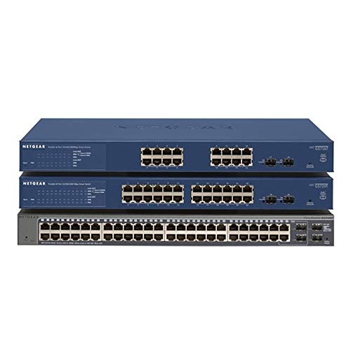 NETGEAR 16-Port Gigabit Ethernet Smart Managed Pro Switch (GS716Tv3) - with 2 x 1G SFP, Desktop/Rackmount, and ProSAFE Lifetime Protection