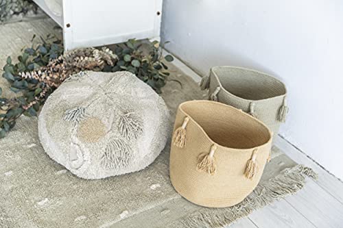 Lorena Canals Basket Woody Honey - Dk Honey, Lt Honey - Baskets - 9" x Ø 9" - 97% Cotton, 3% Other Fibres