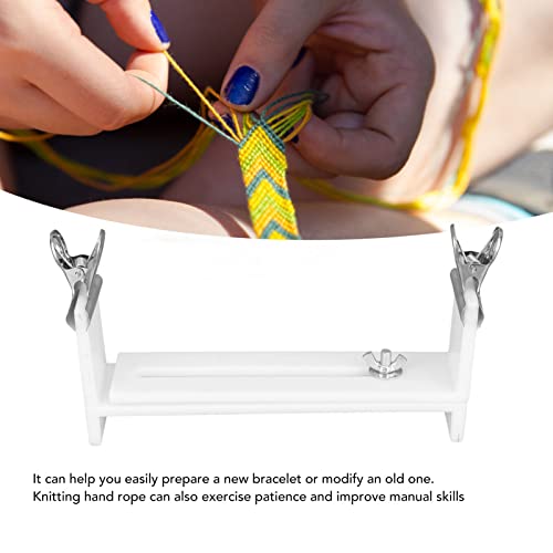CHICIRIS Bracelet Jig, Plastic Bracelet Maker Adjustable Length Paracord Jig U Shape Bracelet Making Holder with Clamp for Wristband DIY Hand Knitting Braiding Twisting Crafting