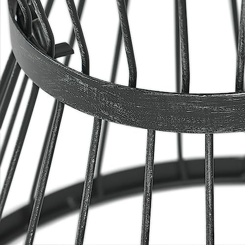 Christopher Knight Home Lassen Outdoor 16" Iron Side Table, Matte Black
