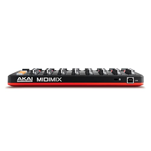 AKAI Professional MIDImix - USB MIDI Controller Mixer with Assignable Faders & Master Fader, 24 Knobs and 16 Buttons, 1 to 1 Mapping With Ableton Live