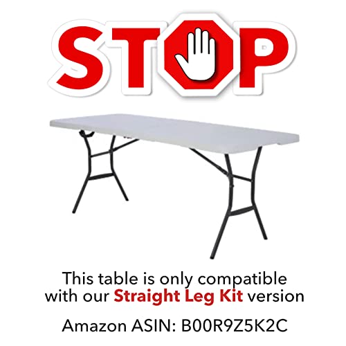 Lift Your Table® Folding Table Risers, Made in The USA, Standing Desk Kit, Easy-to-Use Bent Leg Folding Table Extensions, Raises Folding Tables 14” Inches. Durable, Sturdy. Set of 4, Black