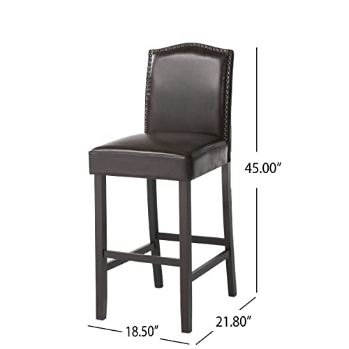 Christopher Knight Home Markson Barstools, 2-Pcs Set, Brown