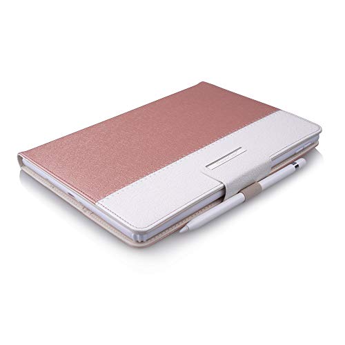 Thankscase Case Compatible for iPad Air 10.5" (3rd Gen) / iPad Pro 10.5, Rotating Case Cover with Pencil Holder, Swivel Case Bulit-in Wallet Pocket, Hand Strap for iPad Air 3 2019 (Rose Gold)