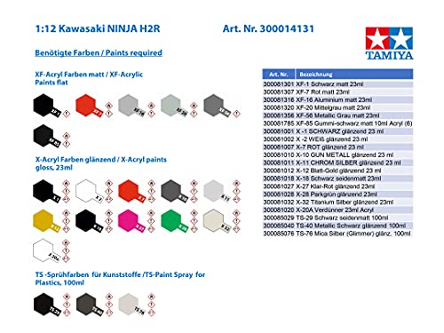 Tamiya 14131 1/12 Kawasaki Ninja H2R Plastic Model Plastic Model Kit